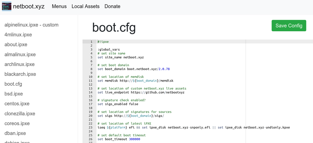 NetBootXYZ using Docker