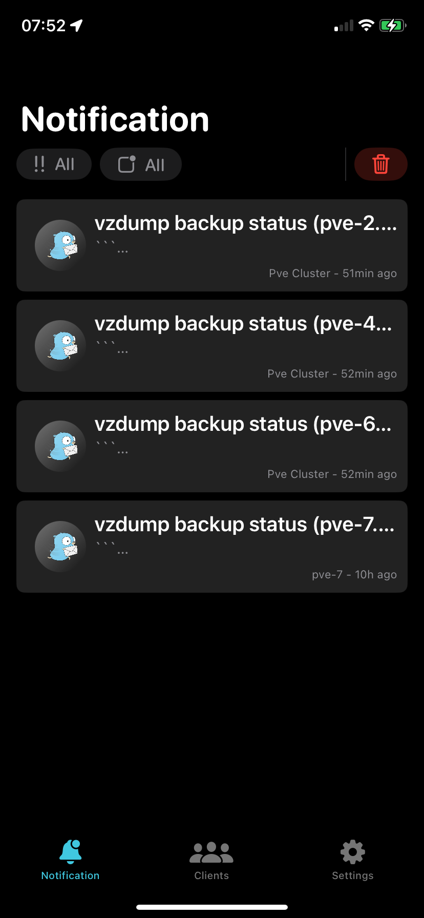 Proxmox Notifications