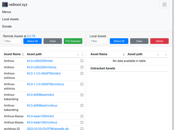 NetBootXYZ using Docker