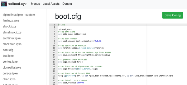 NetBootXYZ using Docker